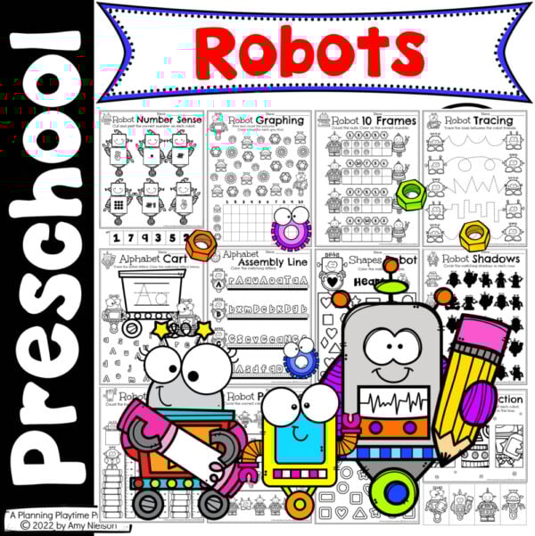 Robots Worksheets Preschool - Planning Playtime