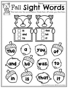Fall Worksheets for Preschool - Planning Playtime