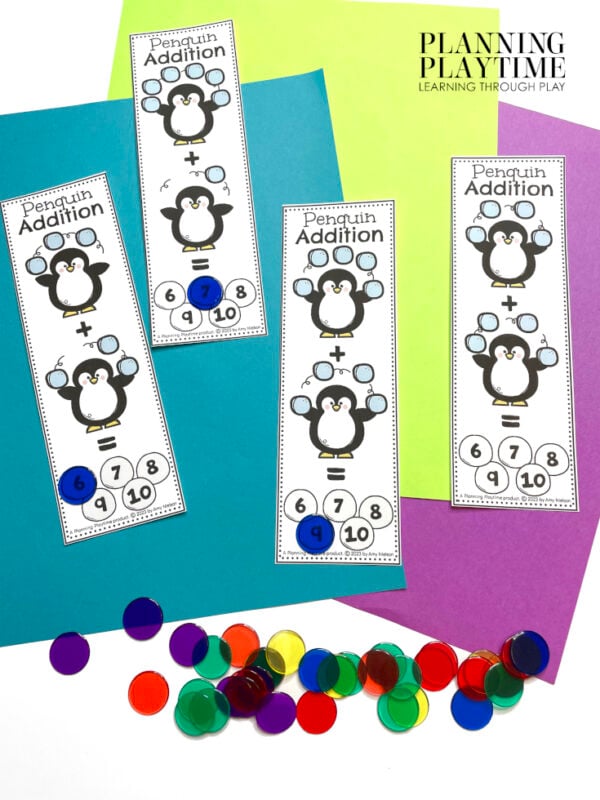 Juggling Penguin Snowball Addition - Winter Morning Tubs - Planning ...