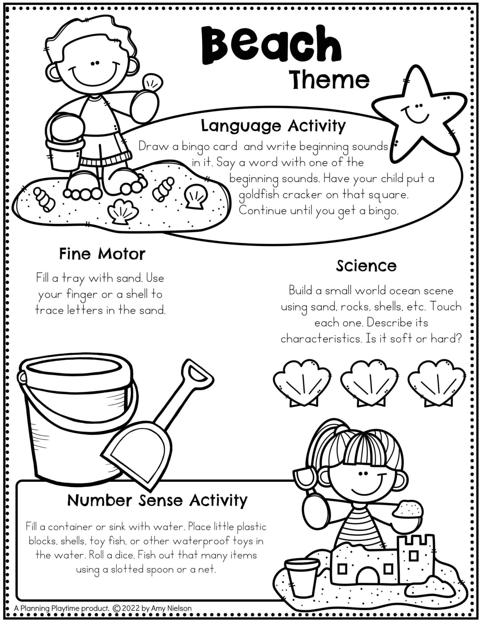 Preschool Summer Packet 2023 - Planning Playtime