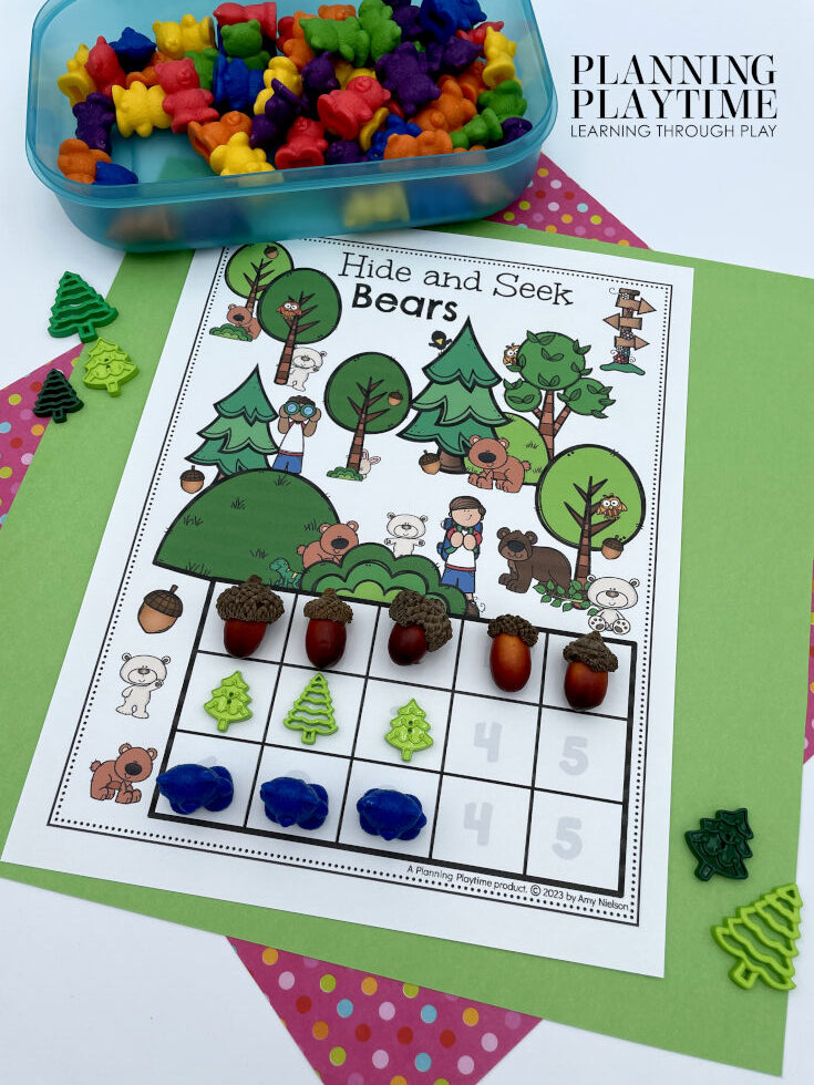 Hide and Seek Bears - Bear Binder Activities Preschool - Planning Playtime
