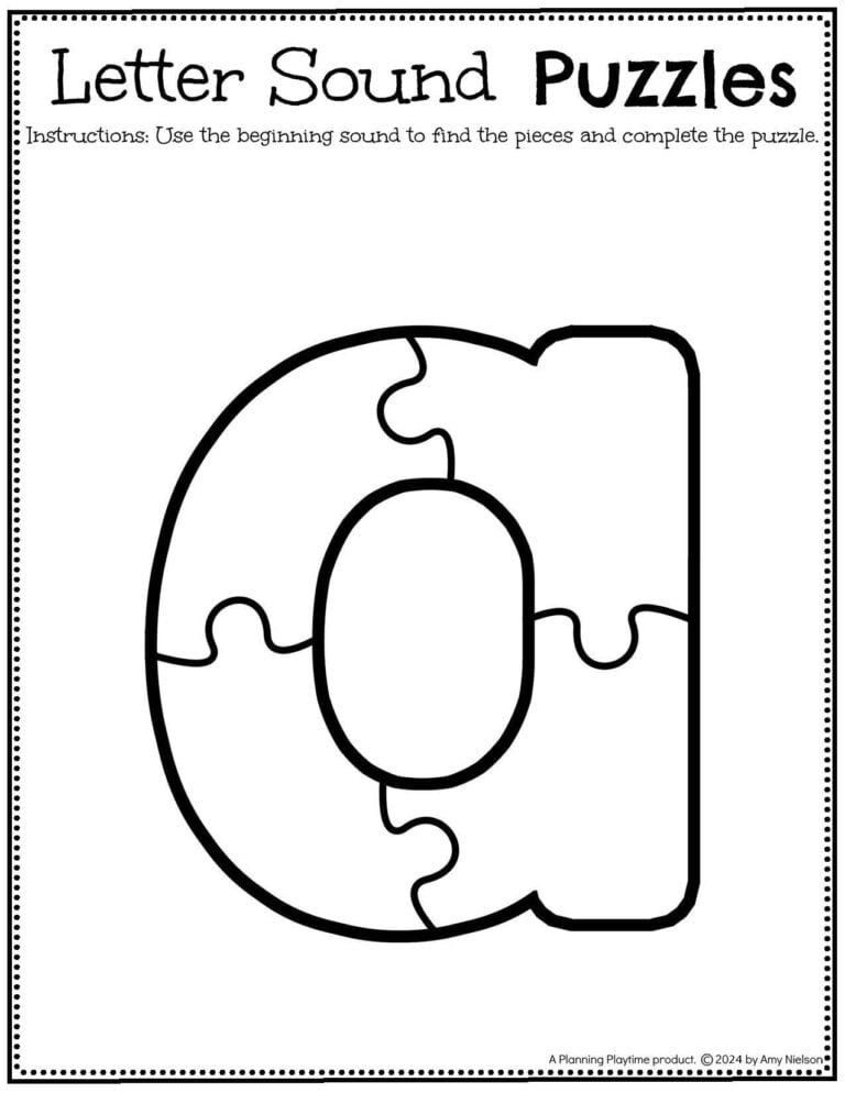 Letter Sounds Alphabet Puzzles - Planning Playtime