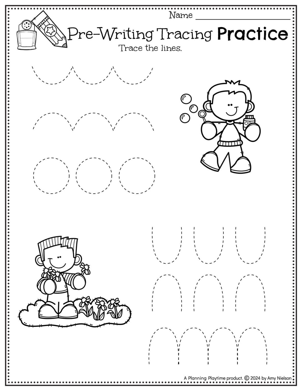 Tracing Worksheets Preschool - Planning Playtime