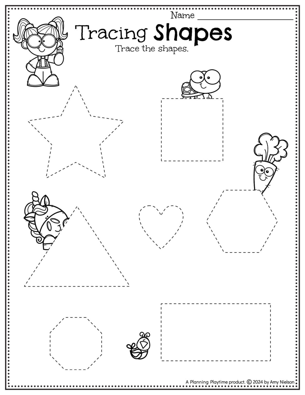 Tracing Worksheets Preschool - Planning Playtime