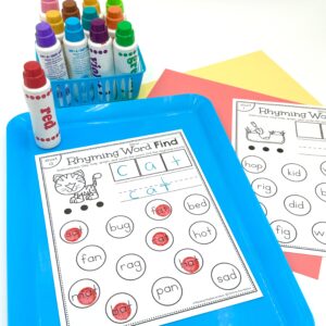 Rhyming CVC Worksheets - Planning Playtime