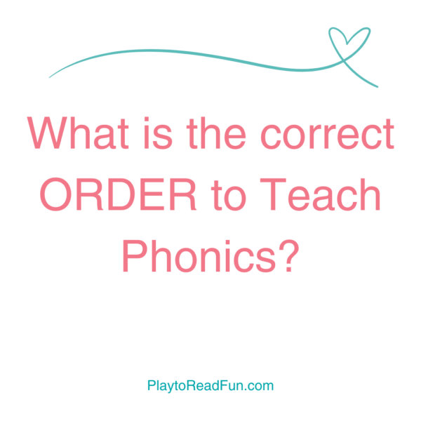 Order to Teach Phonics - Planning Playtime