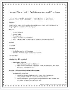 Self-Awareness and Emotions Lesson Plans and Activities - Planning Playtime