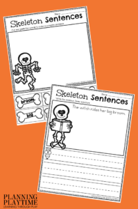 Halloween Sentence Writing Worksheets - Planning Playtime