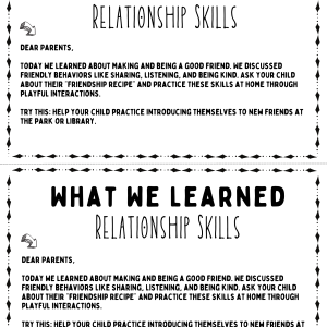 SEL Relationship Skills Lessons and Activities - Planning Playtime