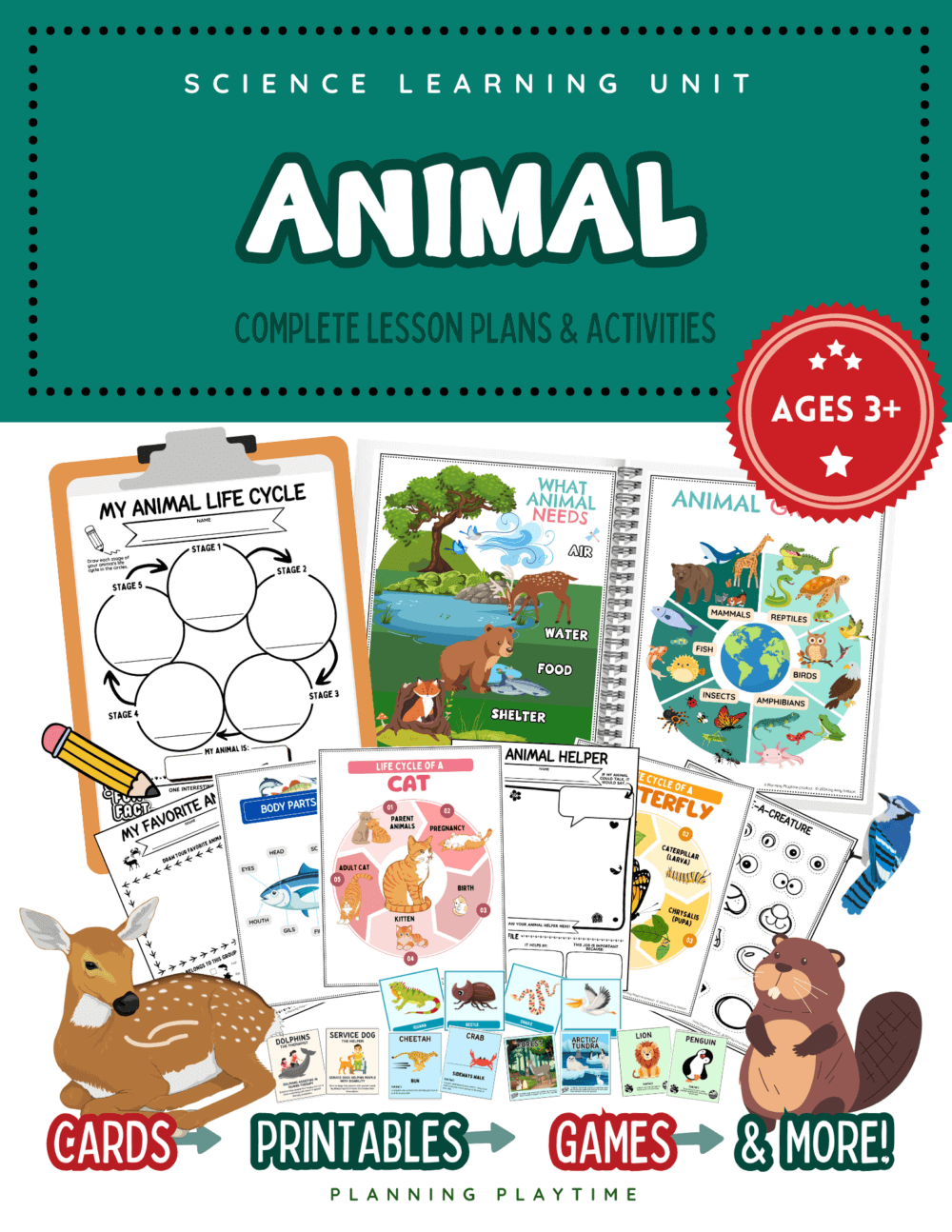 Hands - On Animal Science Unit for Preschool & Kindergarten: Lesson ...