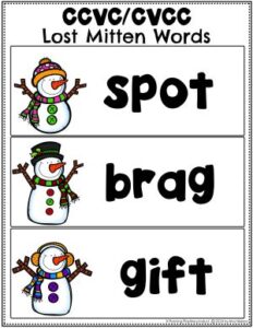 Winter Mittens Phonics Activities - Planning Playtime