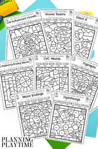 Complete Phonics Color by Code Worksheets: From CVC to Diphthongs ...