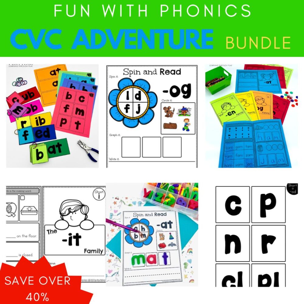 CVC Phonics Adventure Bundle - Planning Playtime
