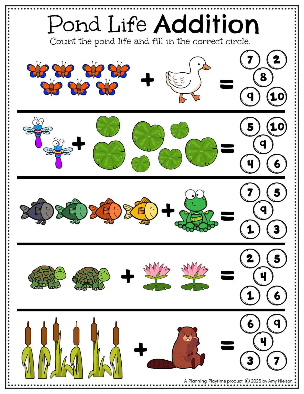 Pond Life Preschool Activities and Centers - Planning Playtime