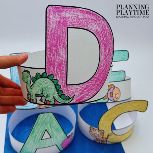 X - Alphabet Letter Hat Crafts - Planning Playtime