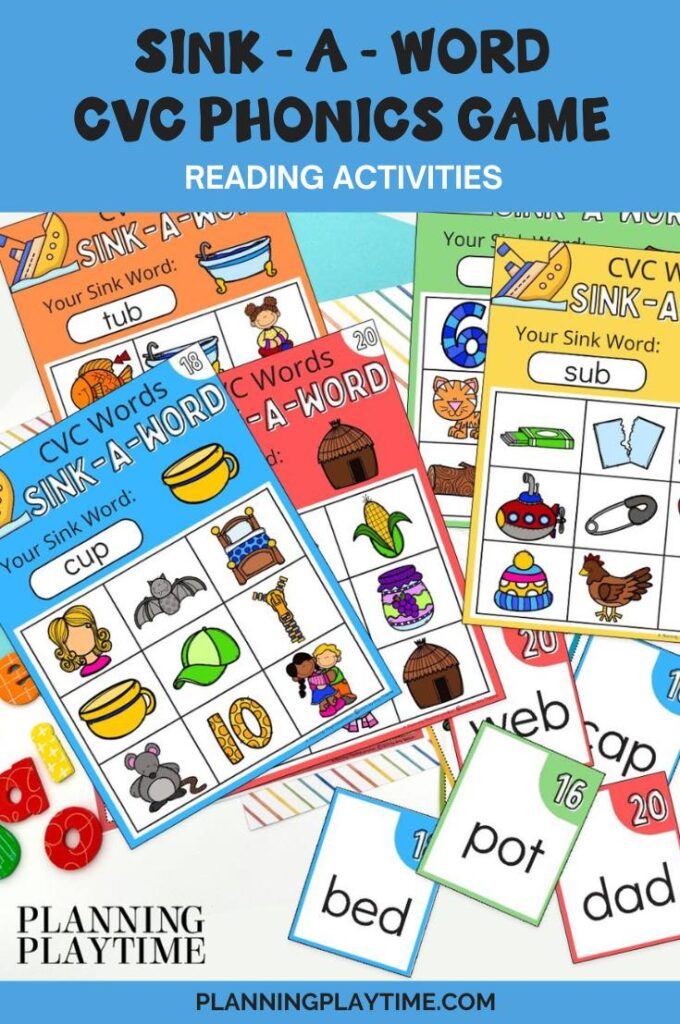 Sink-A-Word | CVC Phonics Game for Early Readers - Planning Playtime