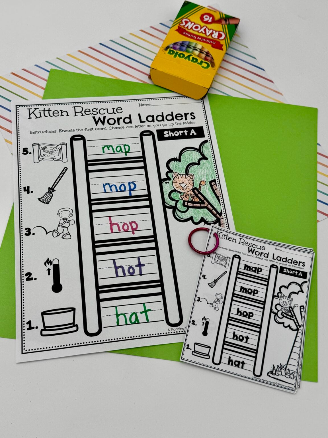 Phonics Word Ladders for Kindergarten | CVC, Digraphs, Blends, Vowels ...