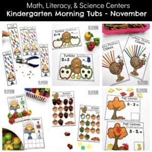 Kindergarten Morning Tubs - November - Planning Playtime