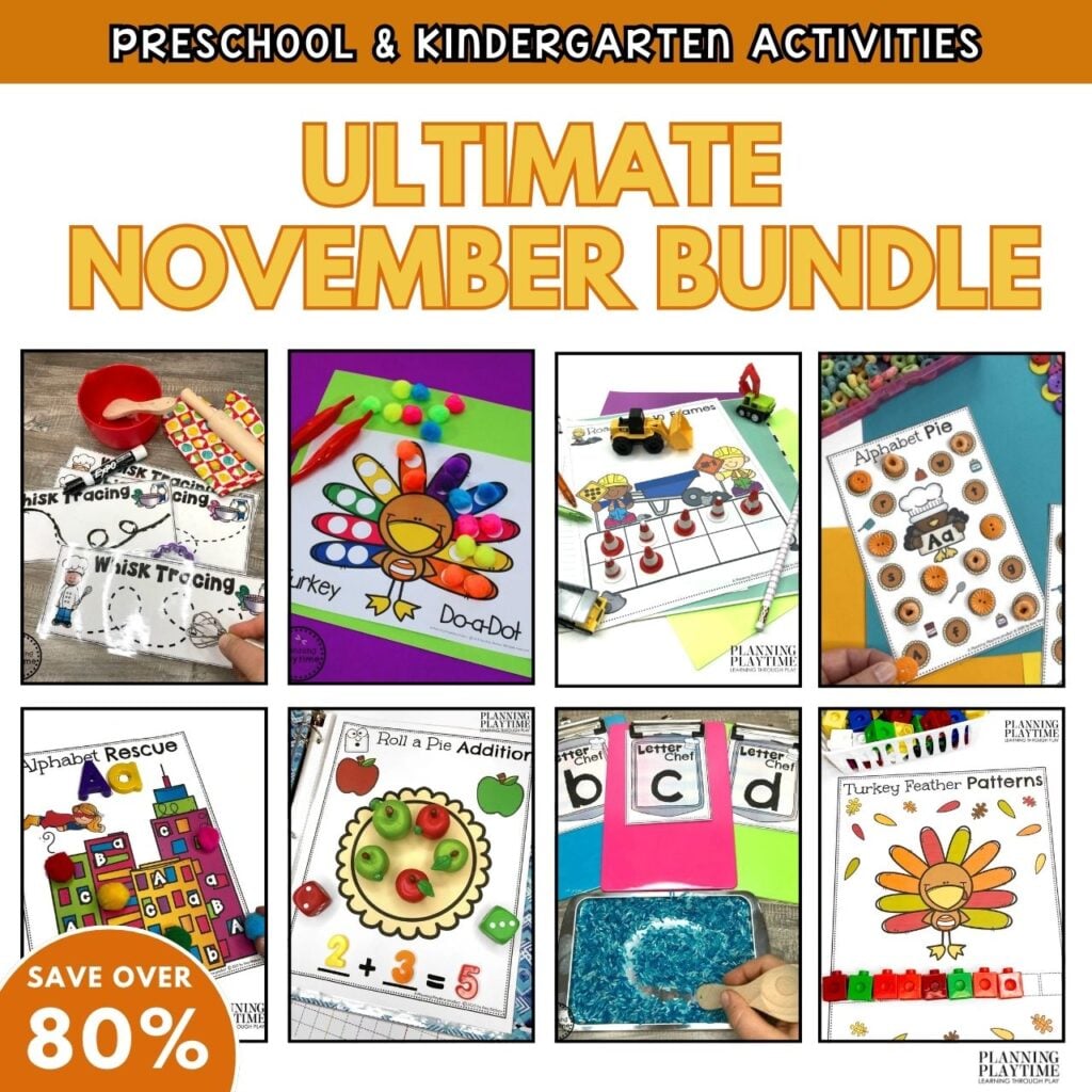 November Preschool Activities Binder - Planning Playtime