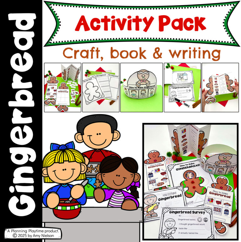 How to Make Gingerbread Craft, Book, and Writing Activity Pack