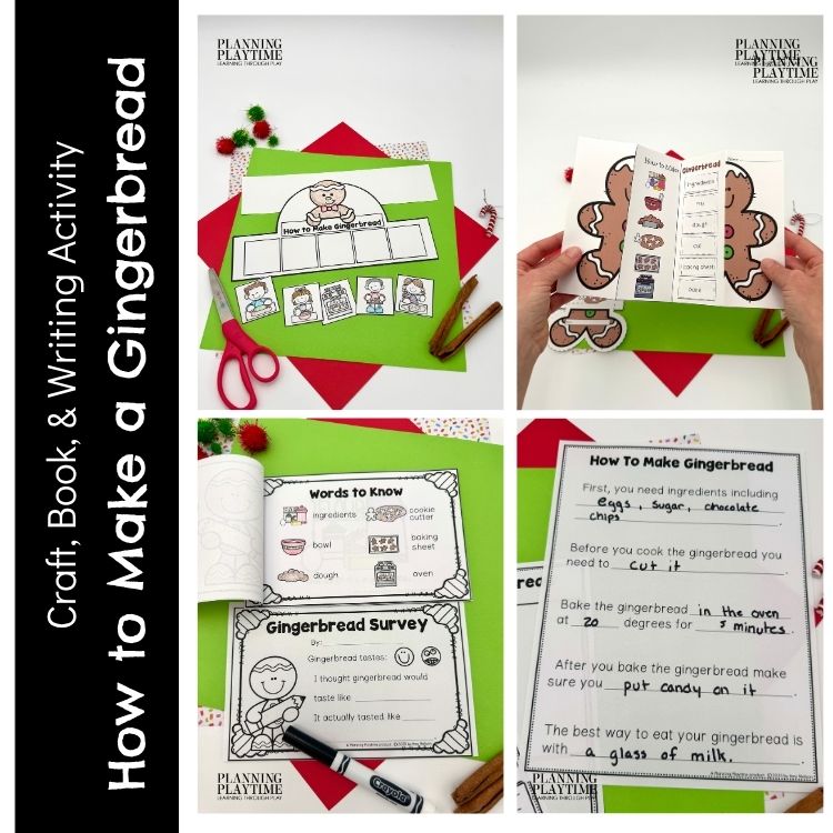 How to Make Gingerbread Craft, Book, and Writing Activity Pack