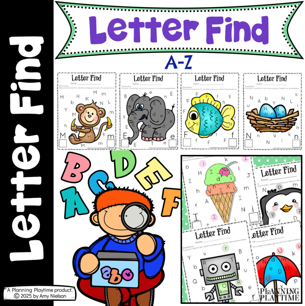A-Z Letter Find - Color - Planning Playtime