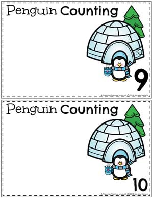 Penguin Counting - Winter Counting Binder - Planning Playtime