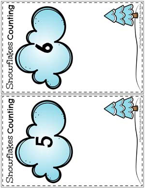 Snowflake Counting Winter Scene - Winter Counting Binder - Planning ...