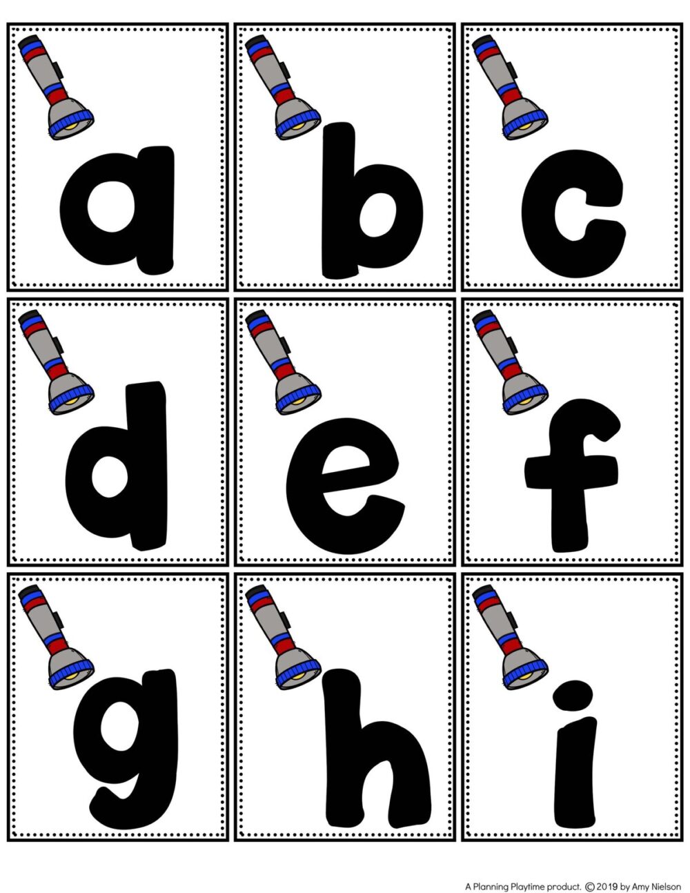 Flashlight Letter Hunt - Camping Activities - Planning Playtime