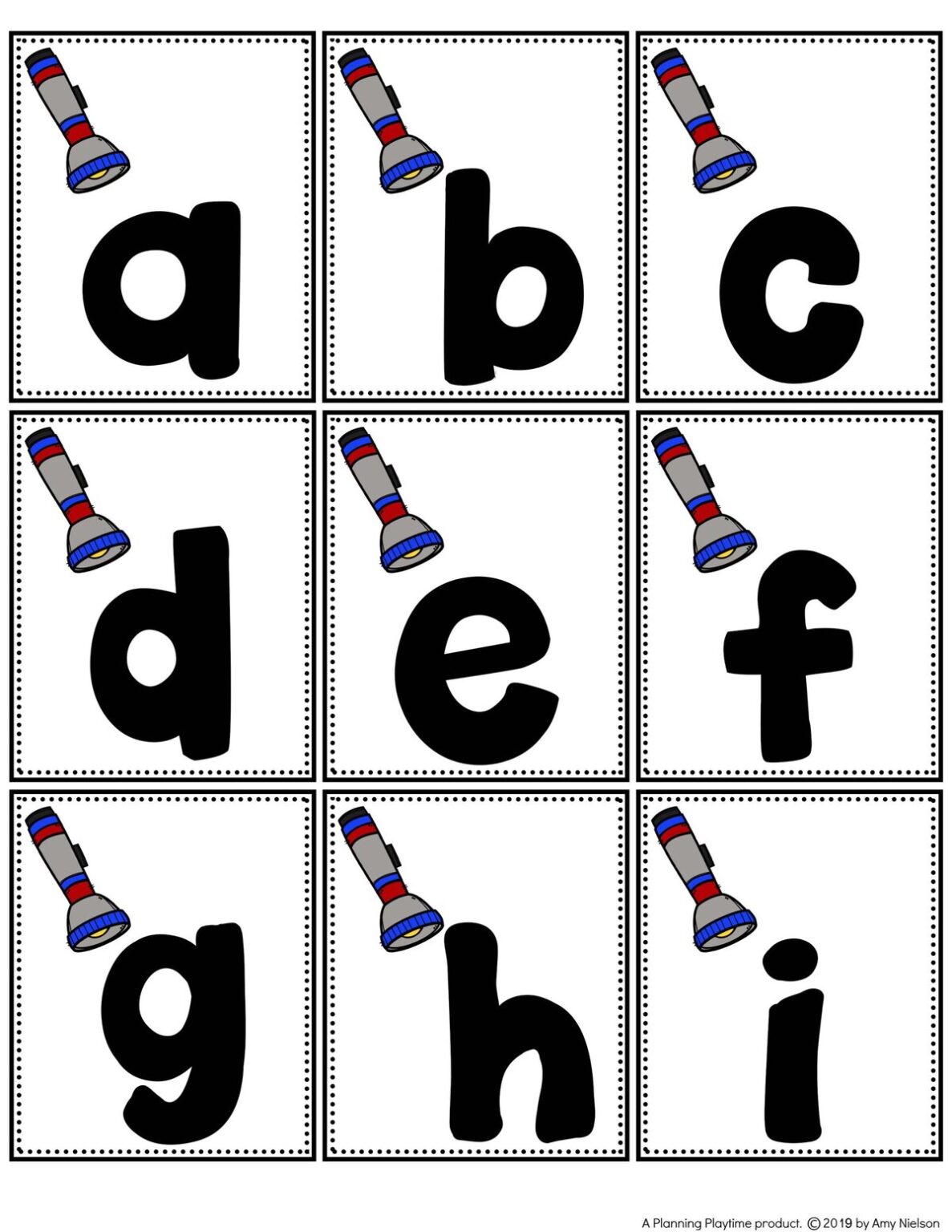 Flashlight Letter Hunt - Camping Activities - Planning Playtime