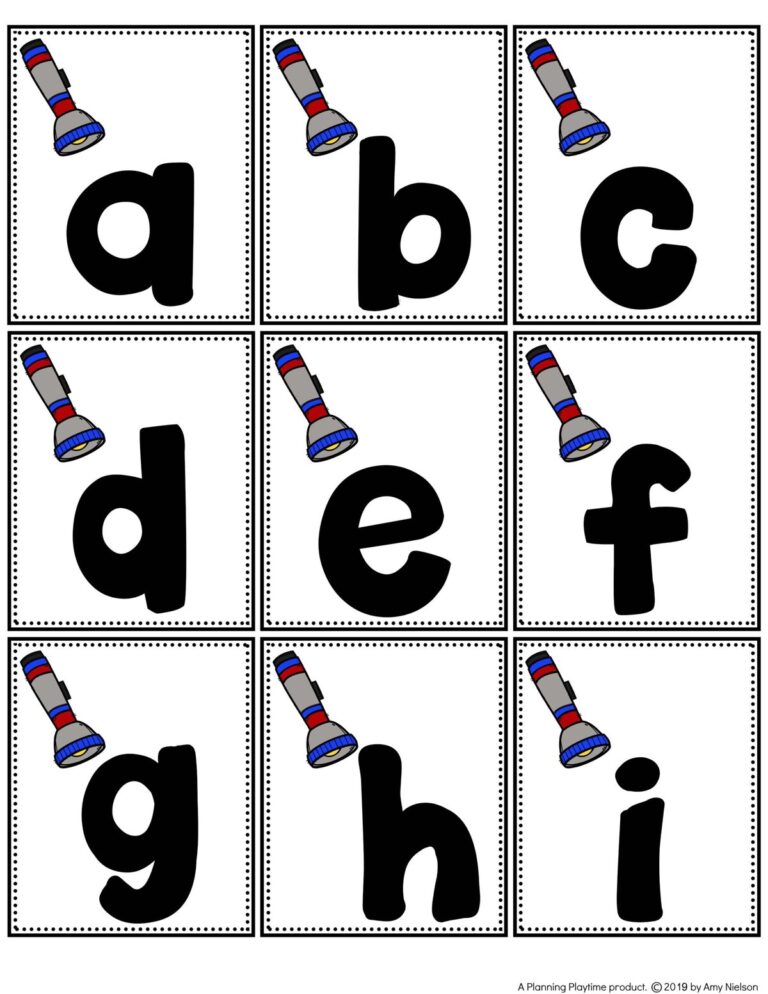 Flashlight Letter Hunt - Camping Activities - Planning Playtime