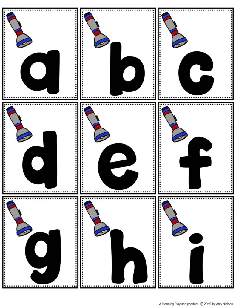 Flashlight Letter Hunt - Camping Activities - Planning Playtime