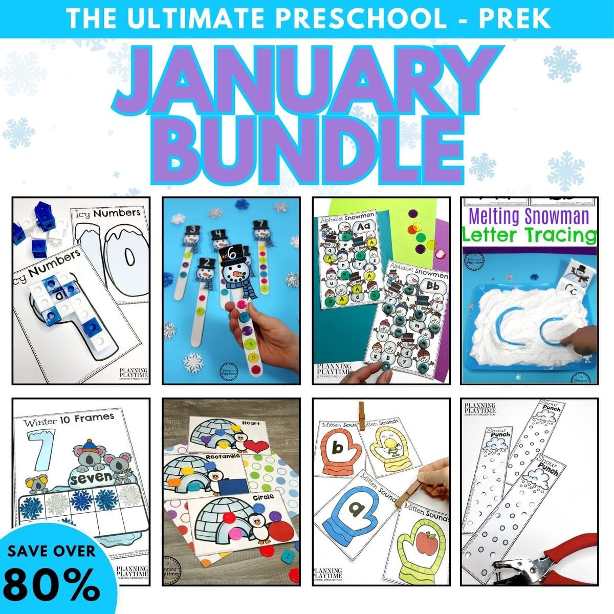 January Kindergarten Worksheets - Planning Playtime