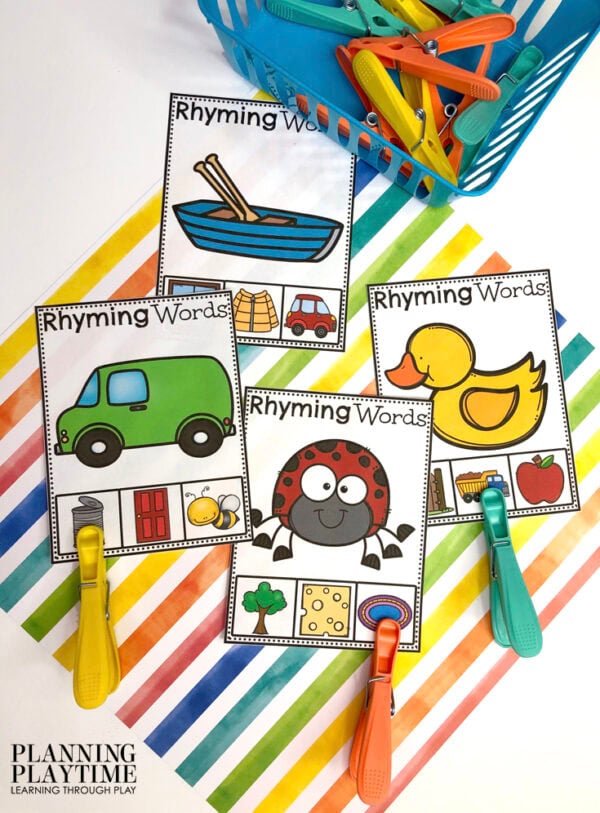 Clip and Rhyme - June Morning Tubs Preschool - Planning Playtime