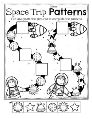 Space Journey Patterns Worksheets - Space Preschool Worksheets ...