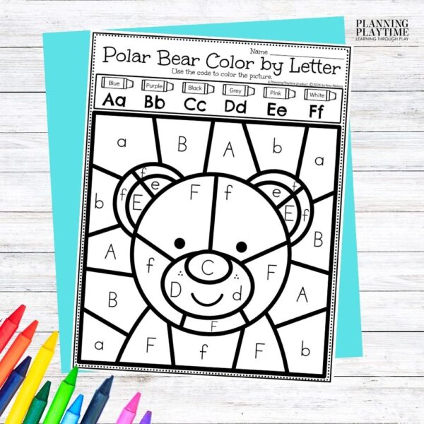 Polar Animals Color by Code Alphabet, Number Sense, and Math Worksheets ...