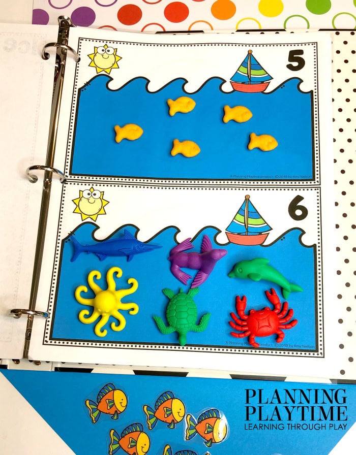 Count and Fill Ocean and Fish Scene - Summer Counting Binder and ...