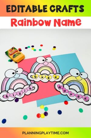 Editable Rainbow Name Craft Activity | Preschool - Kinder
