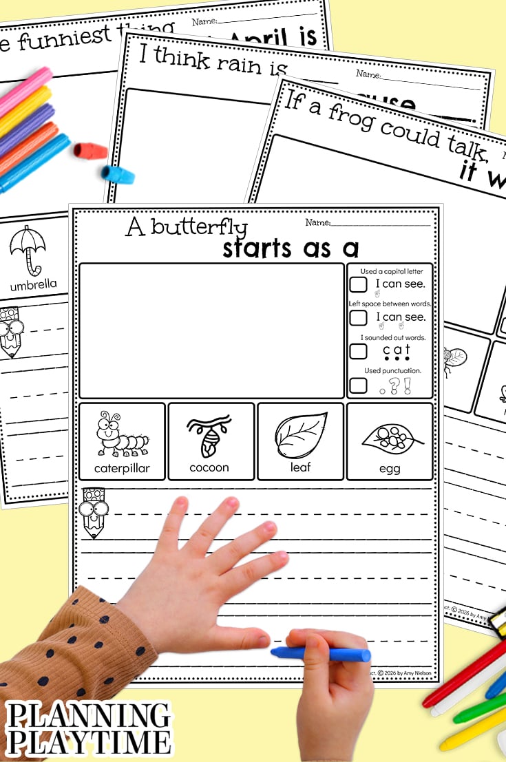 April Journal Writing Prompts for Kindergarten