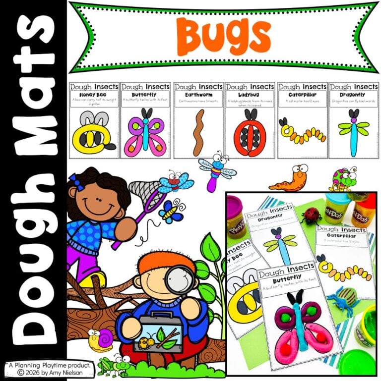 Playdough Activity Mats for Preschool and Kindergarten