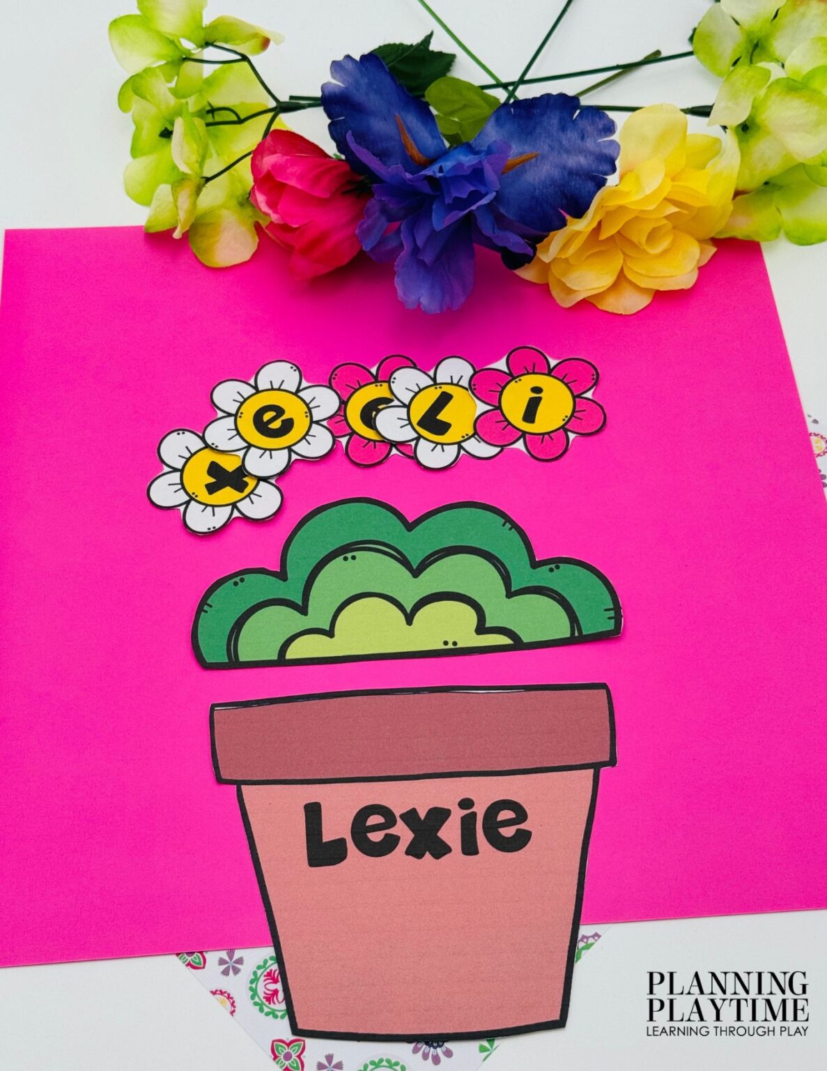 Editable Flower Pot Name Craft | Spring Name Activity