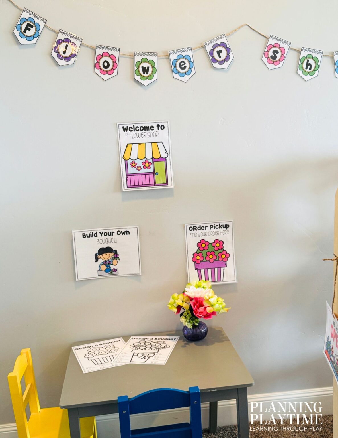 Flower Shop Dramatic Play Center | Spring Pretend Play - Planning Playtime