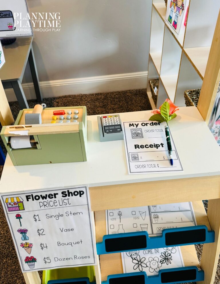 Flower Shop Dramatic Play Center | Spring Pretend Play - Planning Playtime