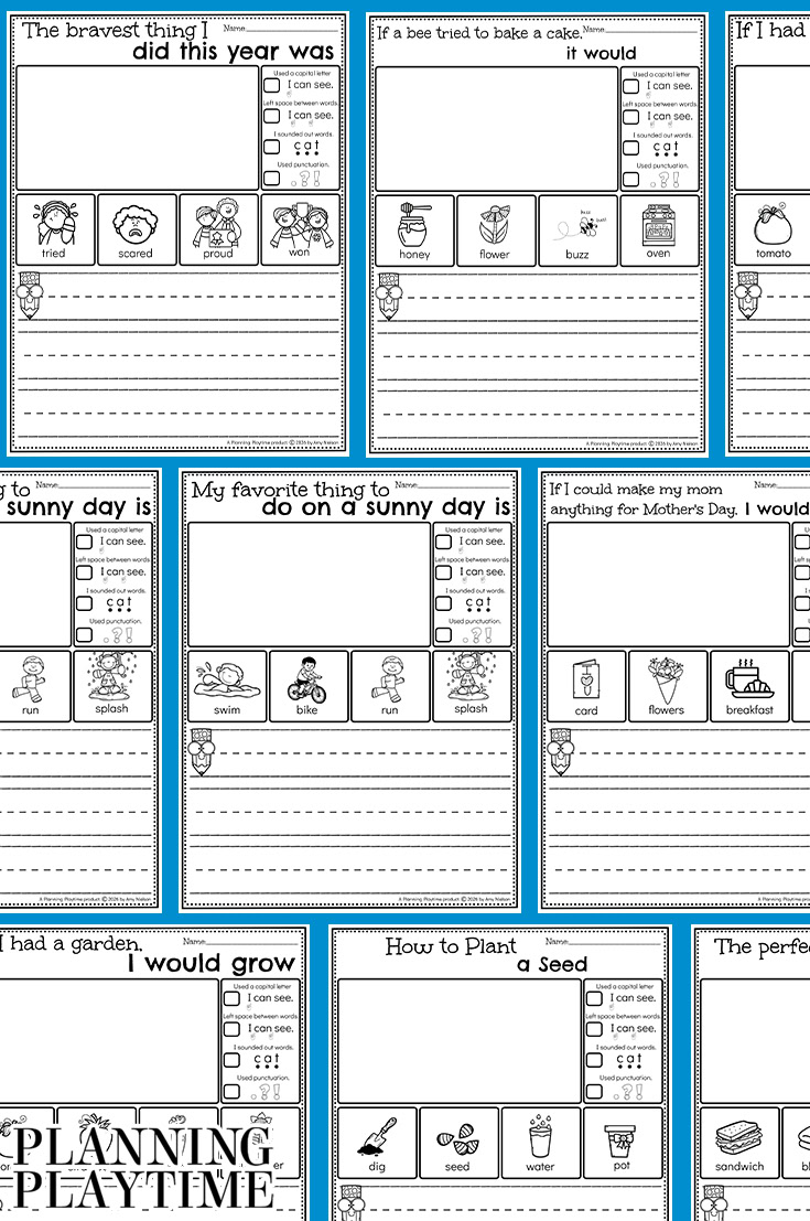 May Writing Prompts for Kindergarten | Journal Activities