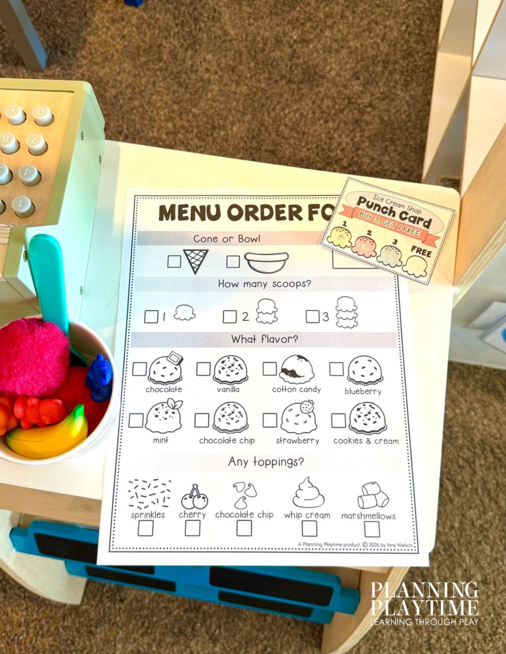 Ice Cream Shop Dramatic Play Center | Summer Pretend Play - Planning ...