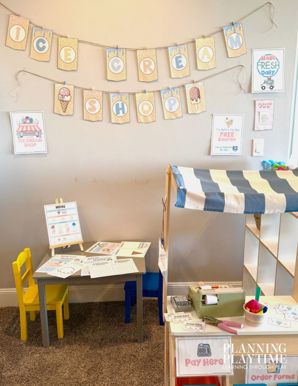 Ice Cream Shop Dramatic Play Center | Summer Pretend Play - Planning ...