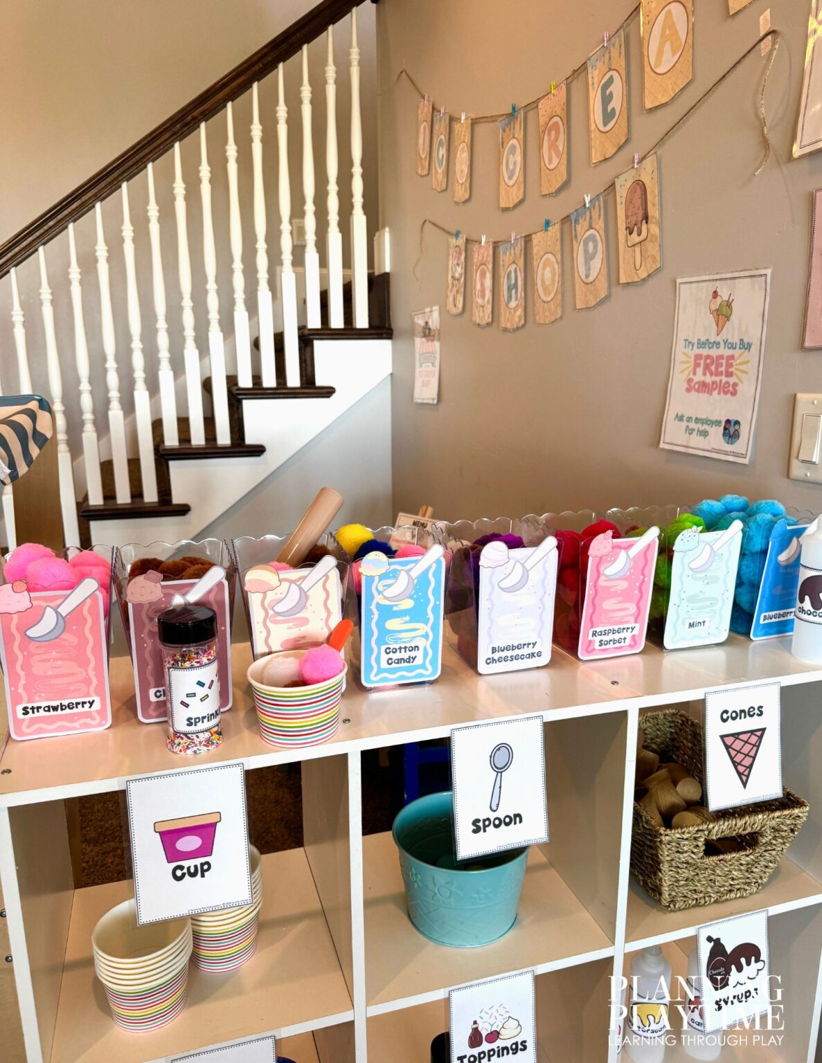 Ice Cream Shop Dramatic Play Center | Summer Pretend Play - Planning ...